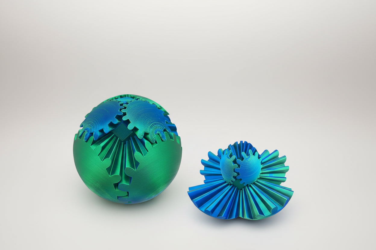 3D Printed Gear Sphere Fidget Spinner | Sensory Fidget Toy for ADHD ...