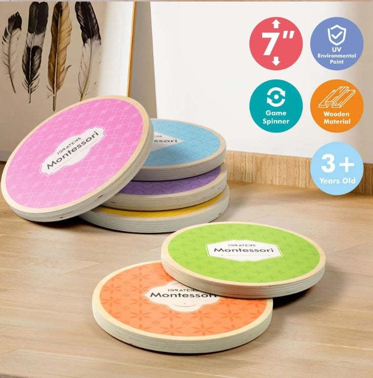 Montessori Wooden Balance Stepping Discs | Sensory & Gross Motor Skills ...