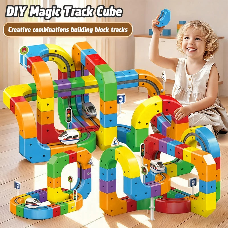 Electric Magical 3D Track Train – 81PCS/51PCS | STEM & Sensory Toy ...